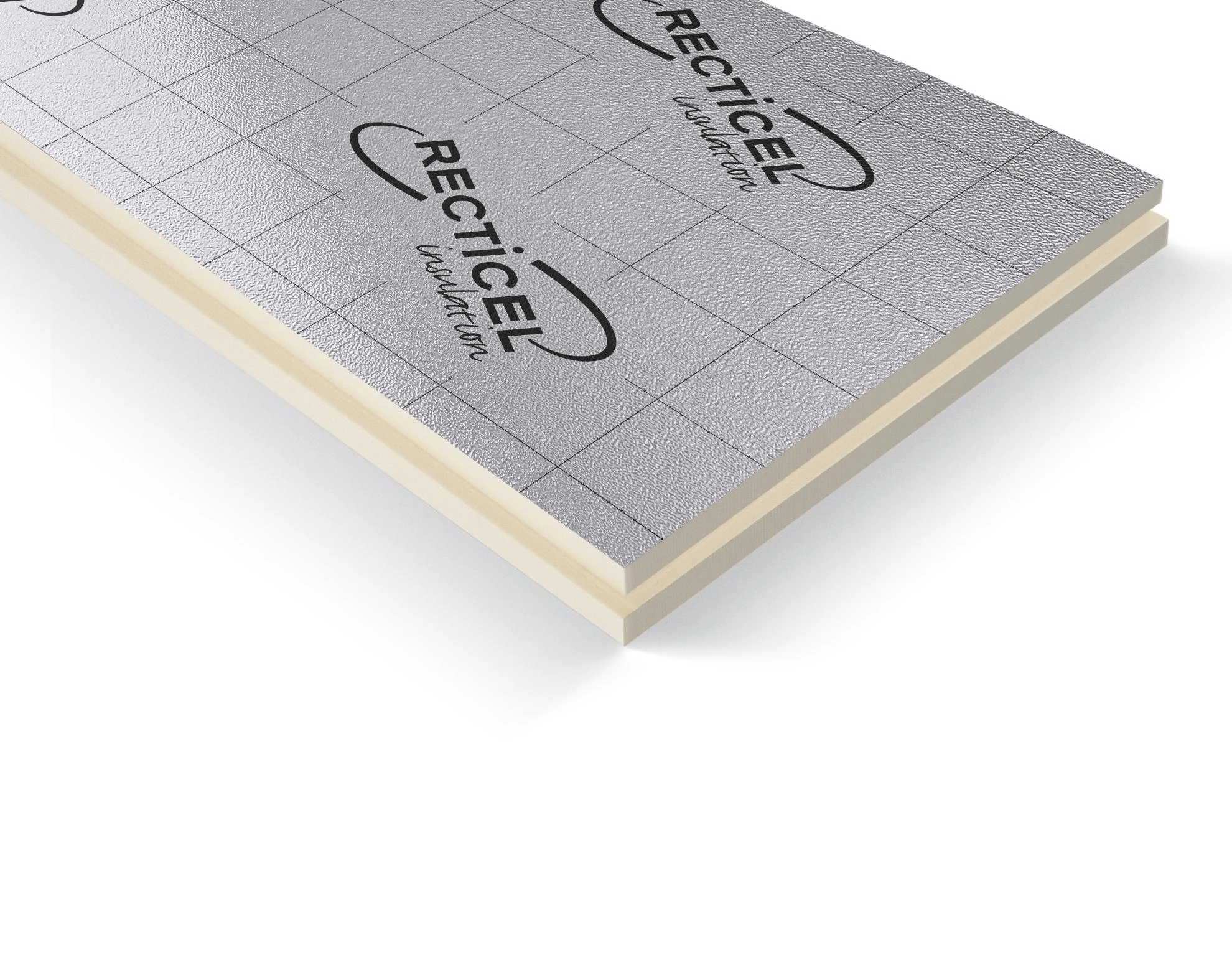 Powerwall S PIR-isoleringsskiva för ventilerad fasad.